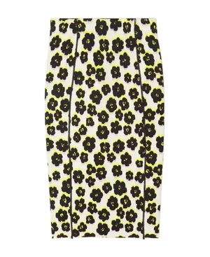 LANVIN Jacquard Floral Mid-length Skirt - Black