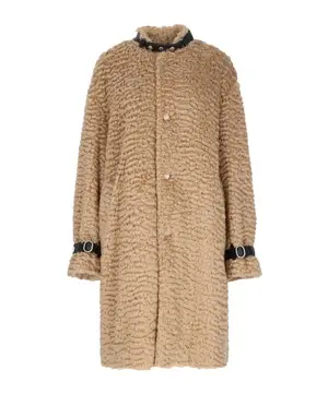 JIL SANDER Calf-length Coat With Detachable Leather Neck Strap