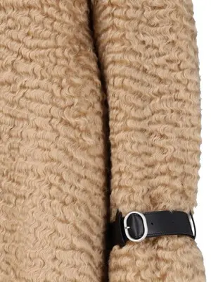 JIL SANDER Calf-length Coat With Detachable Leather Neck Strap