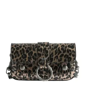 Zadig&Voltaire Voltaire Metallic Leopard Printed Kate Wallet - Black