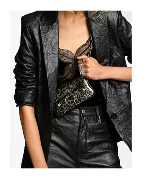 Zadig&Voltaire Voltaire Metallic Leopard Printed Kate Wallet
