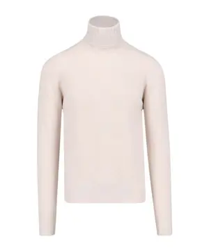 DRUMOHR Ribbed Turtleneck Knit Sweater - Pink