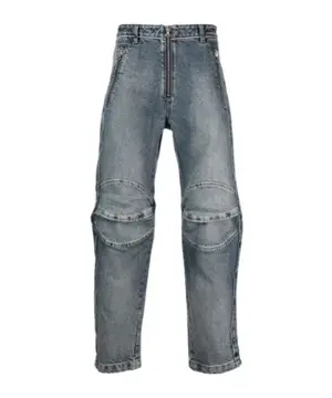DIESEL® Logo Patch Zip-up Jeans