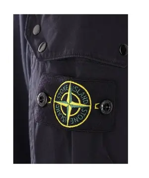 Stone Island Logo Patch Crewneck Sweatshirt - Navy Blue
