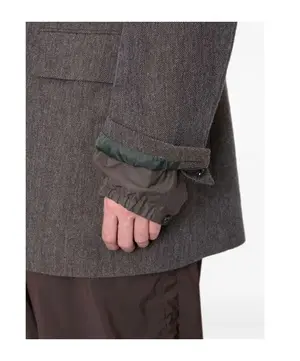 Kolor Double-breasted Coat With Patch Pockets - Herringbone