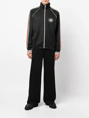 Gucci Technical Jersey Zip Jacket With Interlocking G