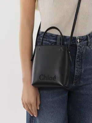 Chloé Sense Micro Tote Bag - Black