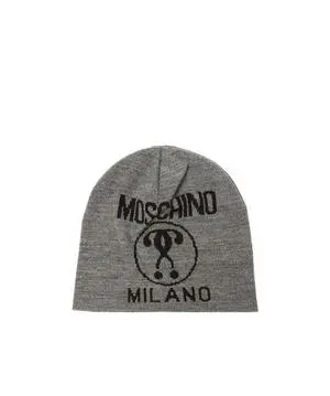Moschino Knitted Hat - Gray