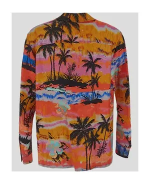 Palm Angels All-over Palm Printed Buttoned Shirt