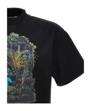 Palm Angels Jungle-printed Crewneck T-shirt