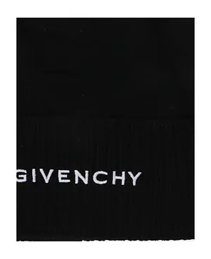 Givenchy Logo-motif Knitted Beanie - Black