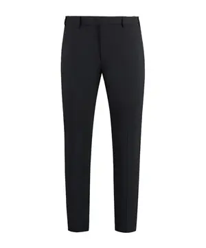 PT TORINO Wool Blend Dress Trousers - Black