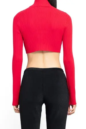 COURREGES Cut-out Crop Top - Red