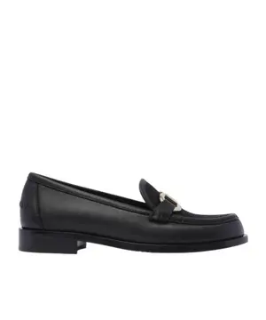 FERRAGAMO Gancini Jacquard Loafers - Black
