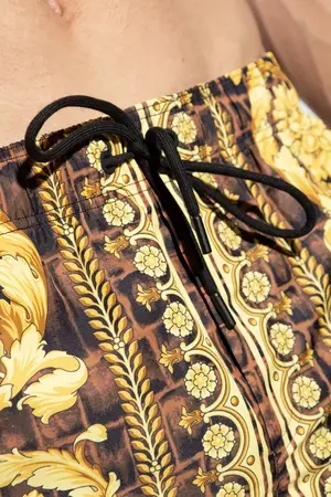 Versace Baroque Print Drawstring Swim Shorts