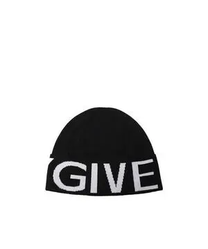 Givenchy Wool Beanie With Logo - Black