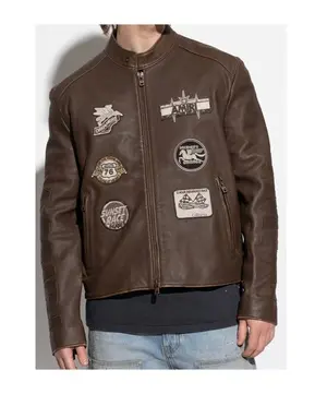 Amiri Patch Racer Jacket - Brown
