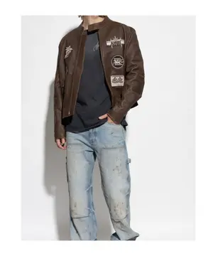 Amiri Patch Racer Jacket - Brown