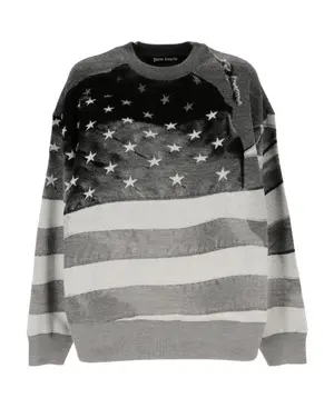 Palm Angels Star Printed Crewneck Sweatshirt