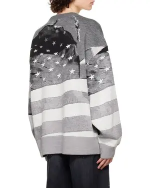 Palm Angels Star Printed Crewneck Sweatshirt