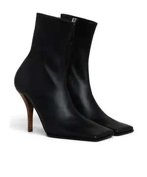 Alaïa Soft Square Ankle Boots - Black