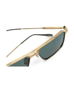 AKONI Square Frame Full Rim Sunglasses - Green
