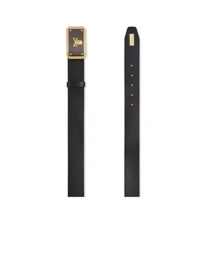 Philipp Plein Logo Plaque Leather Belt