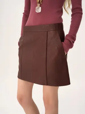 Chloé Panelled Mini Skirt - Full Violine