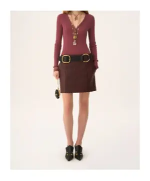 Chloé Panelled Mini Skirt - Full Violine