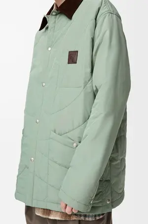 Loewe Padded Overshirt In Technical Shell - Turquoise