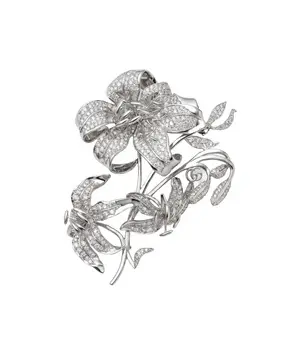 Gucci Floral Motif Brooch - Palladium-toned