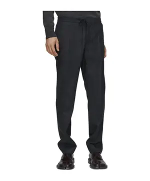 MAISON MARGIELA Drawstring Tailored Trousers - Dark Gray
