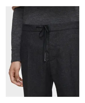 MAISON MARGIELA Drawstring Tailored Trousers - Dark Gray