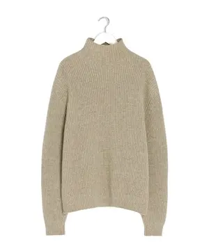 LEMAIRE High-neck Knitted Jumper - Beige / Oat