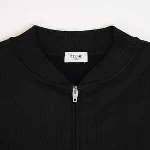 Celine Cotton Fleece Teddy Jacket - Black And White