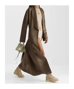 Fendi Jacquard Silk Overcoat - Dark Green