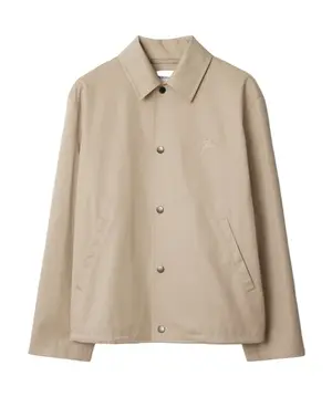 Burberry Embroidered Gabardine Jacket - Fossil