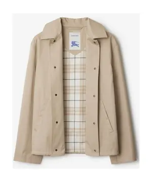Burberry Embroidered Gabardine Jacket - Fossil