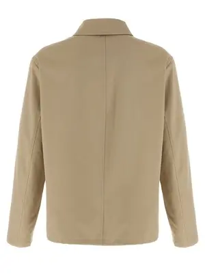 Burberry Embroidered Gabardine Jacket - Fossil