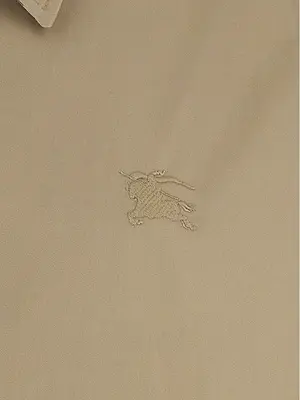 Burberry Embroidered Gabardine Jacket - Fossil