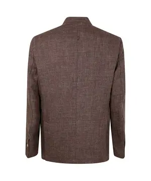 BARBA NAPOLI Single Breasted Blazer - Brown