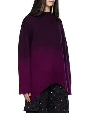 Attico Ombre-effect Knitted Jumper - Black