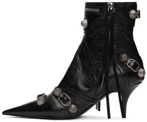 Balenciaga Pointed Toe Ankle Boots - Black
