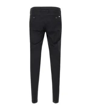 RE-HASH Slim Fit Chinos With Button Closure - Black
