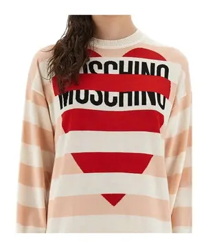 Moschino Printed Striped Mini Dress