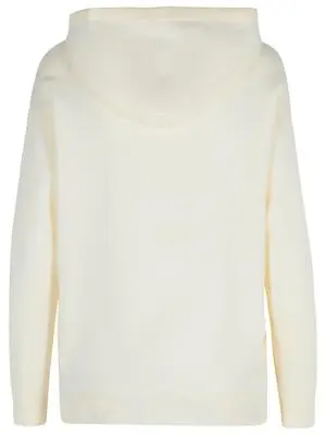 Max Mara Taddeo Drawstring Knitted Hoodie - White