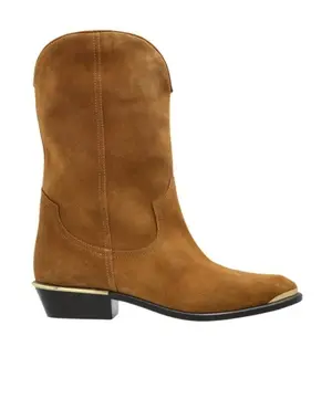 Isabel Marant Étoile Metallic-toe Slip-on Cowboy Boots - Brown