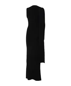 David Koma Asymmetrical Ribbed Knit Dress