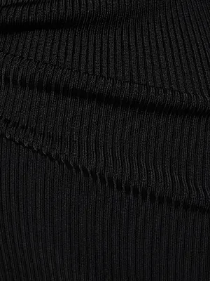 David Koma Asymmetrical Ribbed Knit Dress