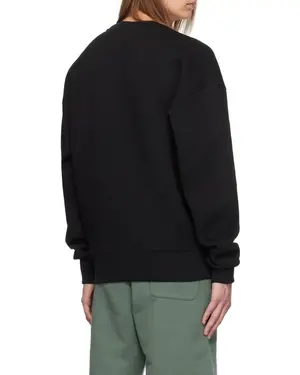 AMI Paris De Coeur Cotton Blend Sweatshirt - Black